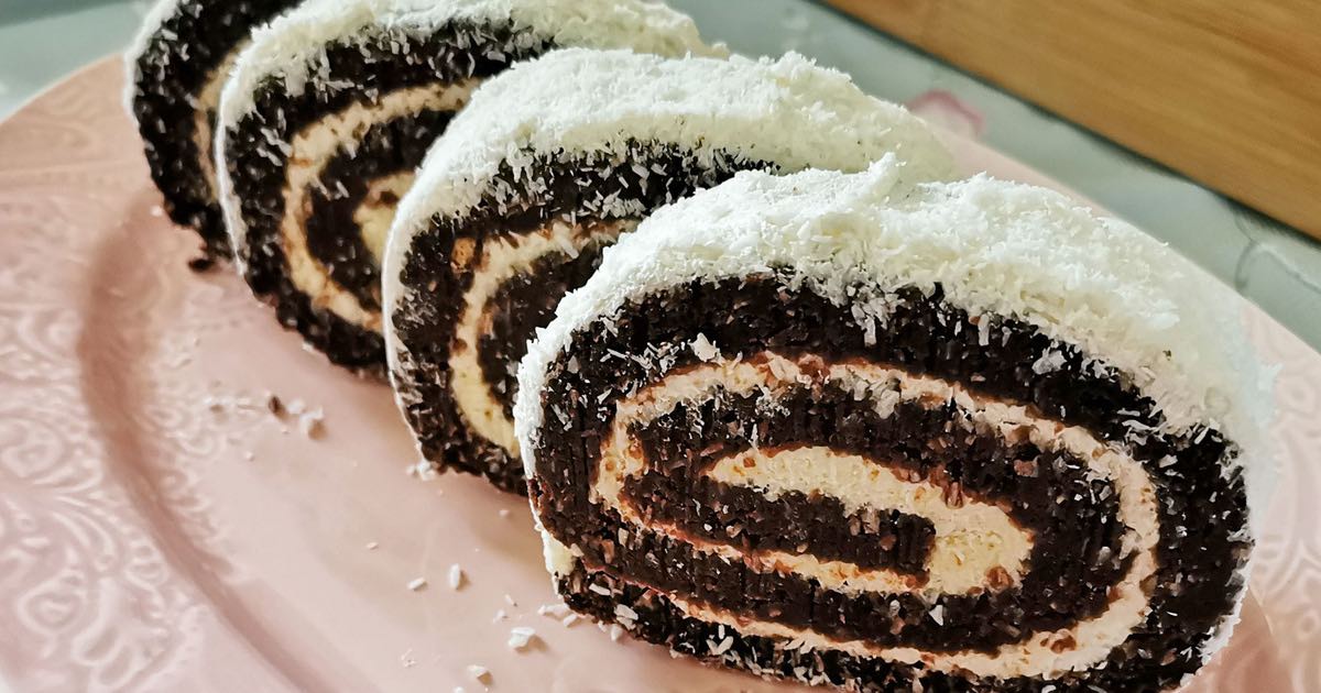 Studená nepečená roláda s kokosom. Zvládnete ju každý a nie je s ním ...